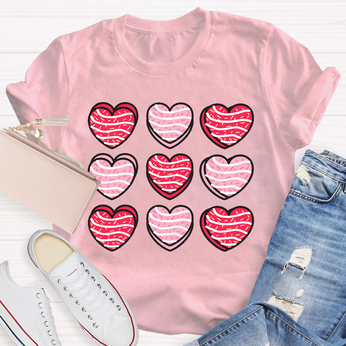 Valentine Heart Cakes T Shirt