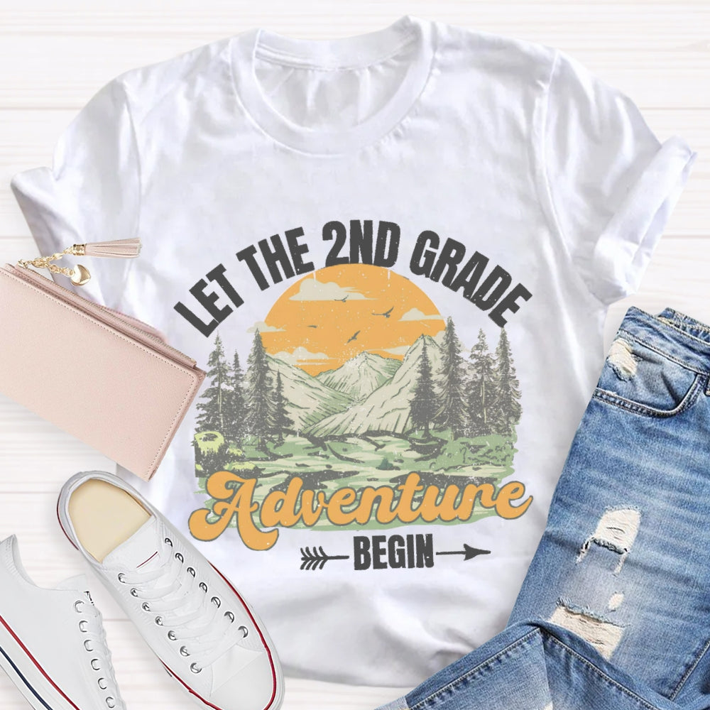 Personalized Grade Let 2nd Grade Adventure Begin T-shirt
