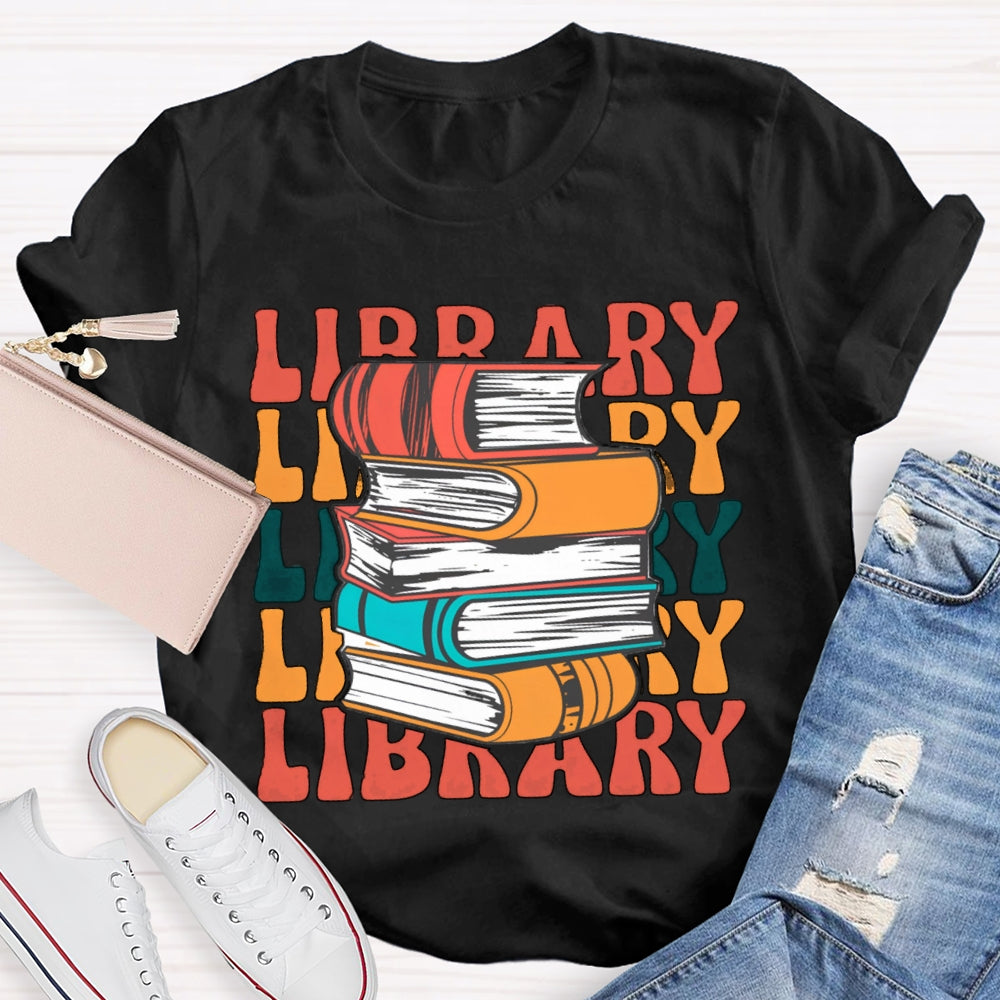 Library Ladder Books T-shirt