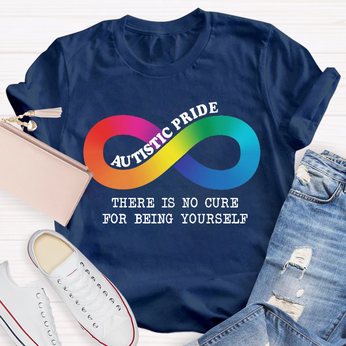 Autistic Pride There Is No Cure For Being Yourself T-Shirt