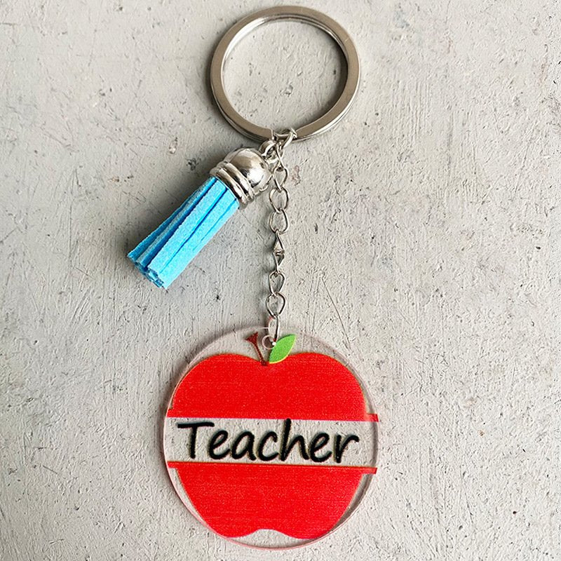 Women Casual All Season Text Letters Sets Acrylic School Keychains