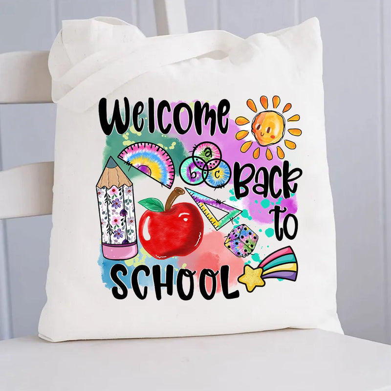 Welcome Back To School Canvas Tote Bag